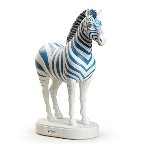 Premium Ai Image Illustration Clay Zebra Display