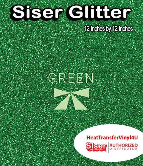 Siser Glitter Iron On Heat Transfer Vinyl 12 Inches Actl Size 118 Grass Green 12 Inch