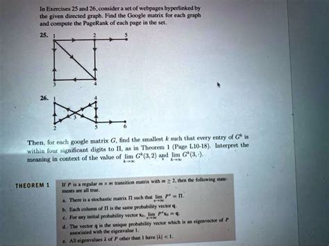 In Exerciscs And Consider Set Of Webpages Hyperlinked By The Given Directed Graph Find The