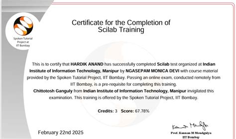 Scilab Iitbombay Learning Certification Numericalcomputing Hardik Anand