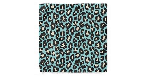 Blue Leopard Rosettes Pattern Bandana Zazzle