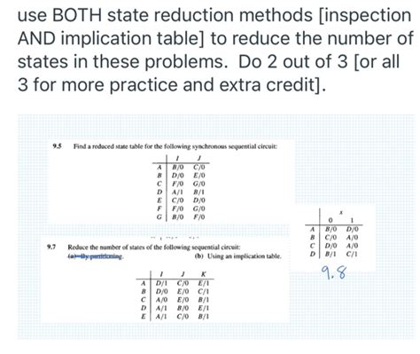 Solved Use Both State Reduction Methods Inspection And