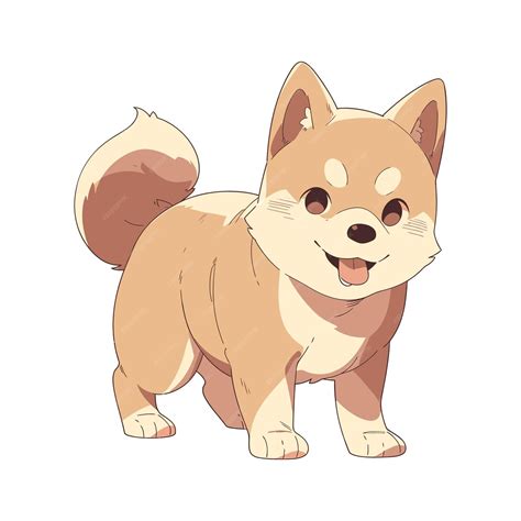 Premium Vector Cute Small Dog Simple Illustration Puppy Happy Cartoon