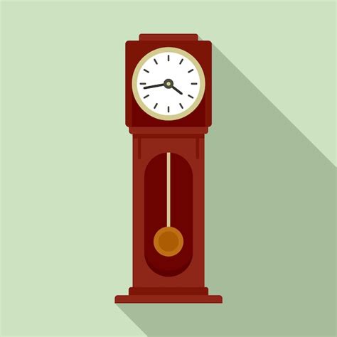 Premium Vector Pendulum Clock Icon Flat Illustration Of Pendulum