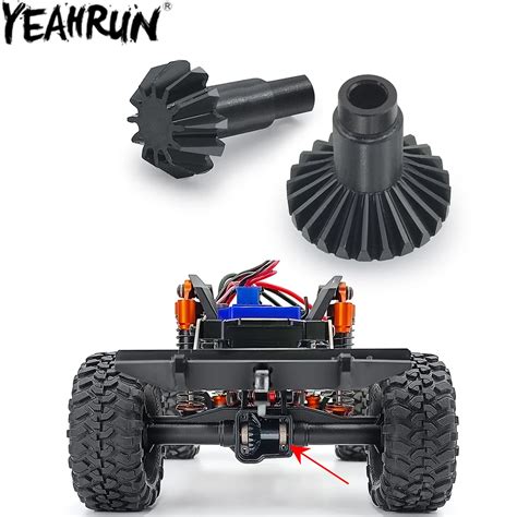 Yeahrun 강철 합금 헬리컬 전방 후방 차축 기어 키트 118 Rc 크롤러 자동차 Trx4m 업그레이드 부품 24t