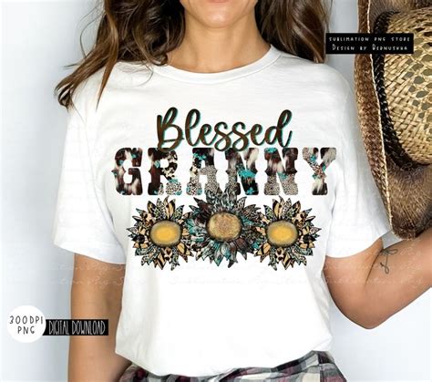 Blessed Granny Png Western Granny Png Country Granny Png Cowhide