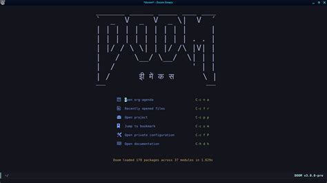 my doom splash screen r doomemacs