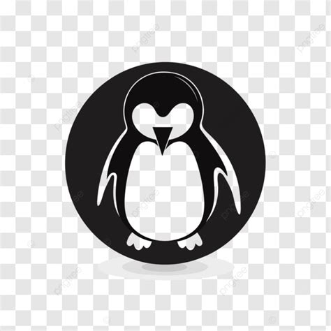 흰색 배경에 원 안에 펭귄 벡터 흰색 배경에 냉기의 단순한 검은색 아이콘 그림자 없음 작은 프레임 중앙 Png 일러스트 및 벡터 에 대한 무료 다운로드 Pngtree
