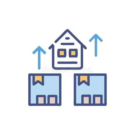Housing Inventory Icon For Demand Analysis Stock Illustration