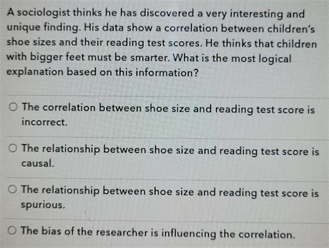 Solved A Sociologist Thinks He Has Discovered A Very
