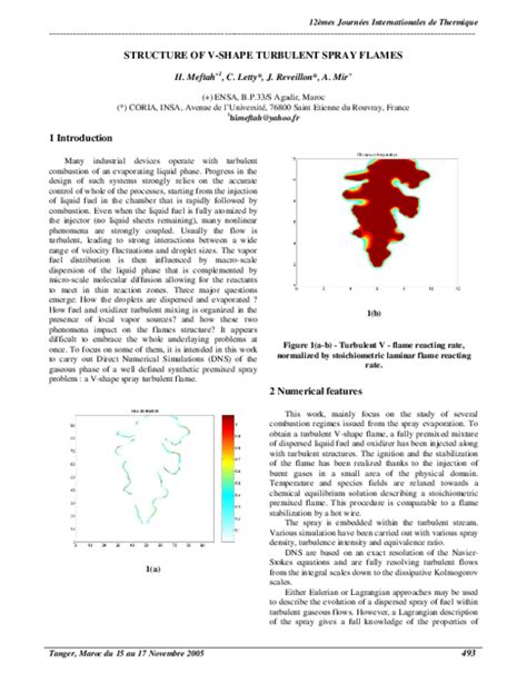 Pdf Structure Of V Shape Turbulent Spray Flames Meftah Hicham