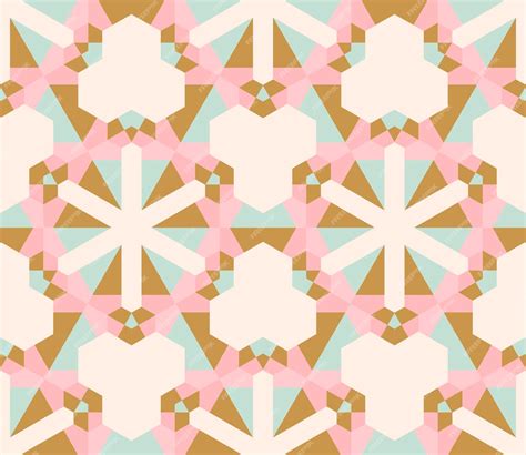 Premium Vector Abstract Geometric Tile Seamless Pattern With Different Shapes Mosaic Card