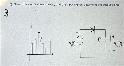 Q Given The Circuit Shown Below And The Input Chegg Com