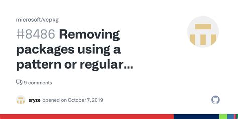 Removing Packages Using A Pattern Or Regular Expression · Issue 8486