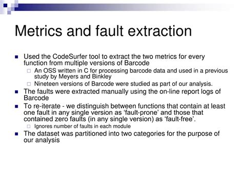 PPT Fault Analysis In OSS Based On Program Slicing Metrics PowerPoint