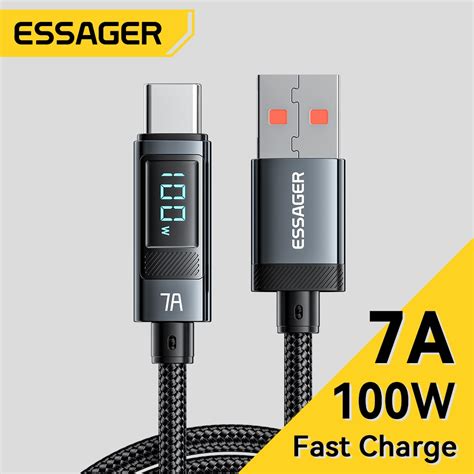 Essager Usb To Type C Cable W A With Digital Display Fast Charging Qc Data Transfer A