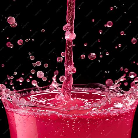 Premium Photo Guava Juice Drip With Pinkish Red Fluid Tiny Air
