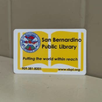Library Card San Bernardino Ca