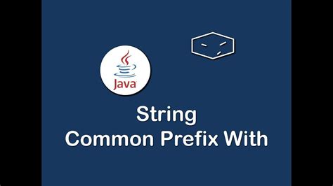 String Common Prefix With In Java Youtube
