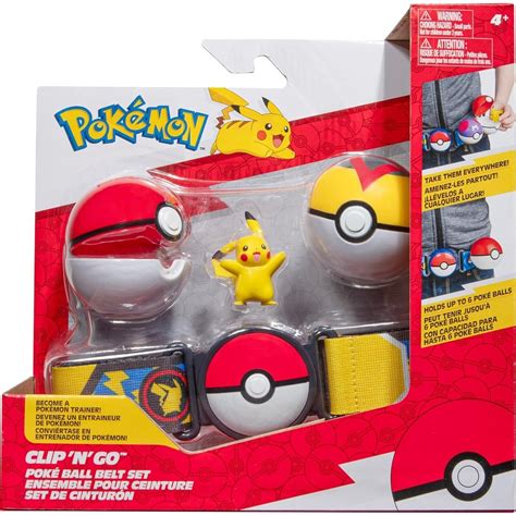 Jazwares Pokemon Pkw Clip N Go Poke Ball Belt Set Poke Ball Level