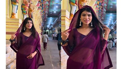 Mahima Gupta Hot Navel Exposed In Transparent Saree Glamsundari In