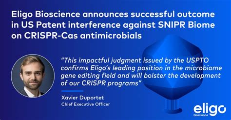 Eligo Announces Successful Outcome In Us Crispr Patent Interference Edith Hessel Phd