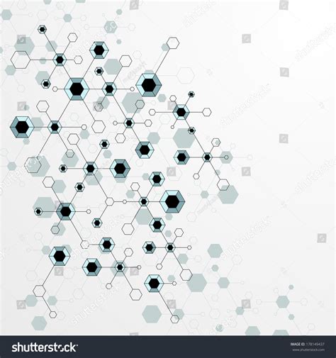 Molecule Communication Background Vector Illustration Stock Vector Royalty Free 178149437