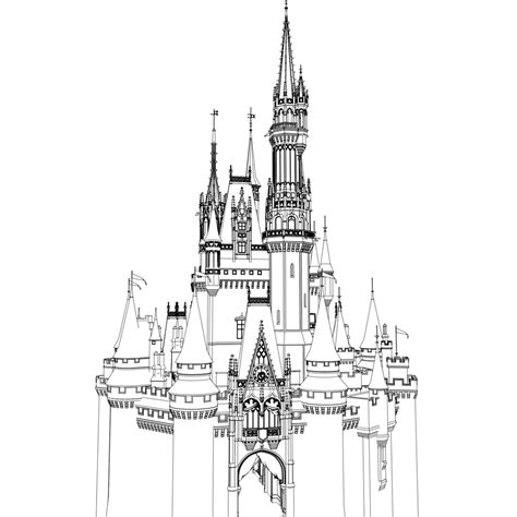 Cinderella Castle Coloring Sheet