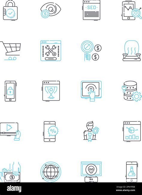 Sales Enhancement Linear Icons Set Performance Growth Strategy Optimization Conversion