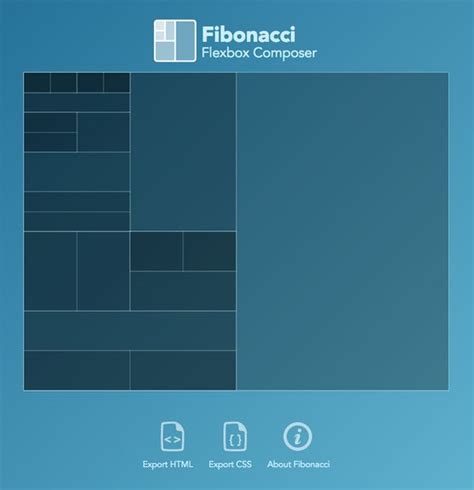 Fibonacci Flexbox Composer Generates Html And Css For Page Layouts Ht Uistencils Fibonacci