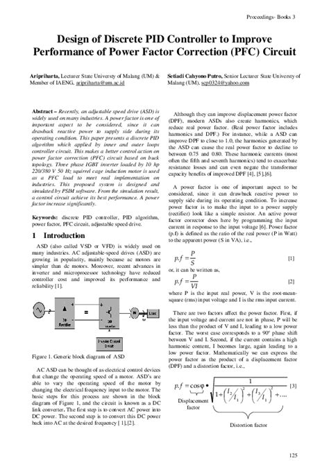 Pdf Design Of Discrete Pid Controller To Improve Performance Of Power Factor Correction Pfc