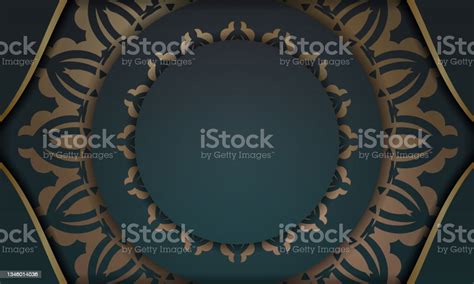 그리스 금 장식과 텍스트 아래에 배치 녹색 그라데이션 배경 0명에 대한 스톡 벡터 아트 및 기타 이미지 0명 곡선