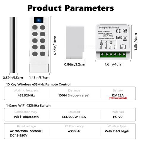 Smatrul 16a Smart Wifi Relay Switch 2 Way Relay Module Support Dc Ac Power