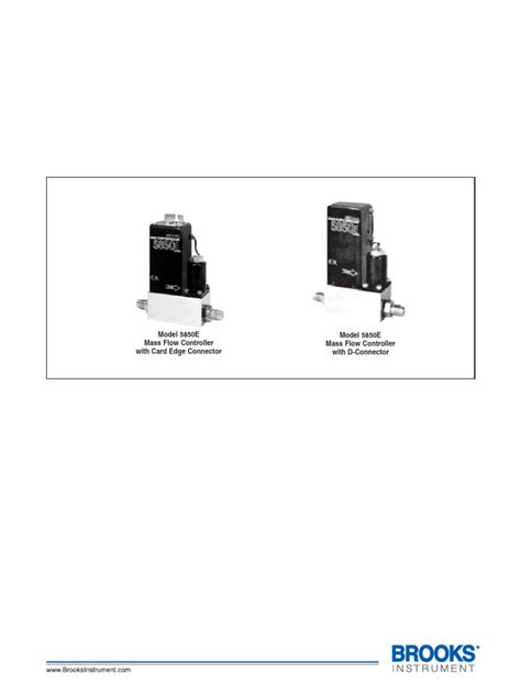 Mass Flow Controller Installation Manual 5850e Pdf Electrostatic Discharge Vacuum Tube