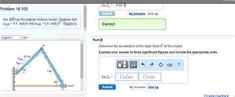 Solved Bar AB Has The Angular Motions Shown Suppose That Chegg Com