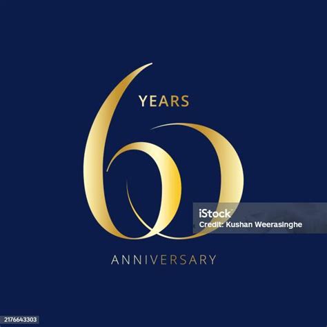 60 주년 기념 로고 60 로고 생일 초대장 결혼식 희년 인사말 카드 일러스트를 위한 벡터 템플릿 디자인 요소 60세 생일에