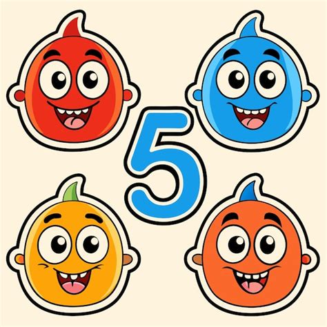 Sticker Number 5 Images Free Download On Freepik