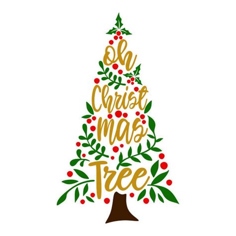 Oh Christmas Tree Cuttable Design PNG DXF SVG Eps File For Etsy