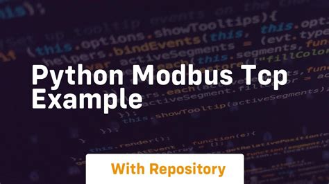 Python Modbus Tcp Example YouTube