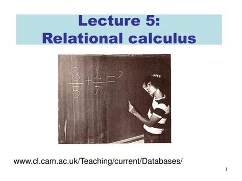 PPT Lecture Relational Calculus PowerPoint Presentation Free Download ID