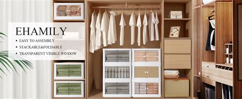 Amazon Com EHAMILY Stackable Storage Bins With Lids Pack Gal Collapsible Storage Bins