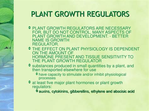 Ppt Plant Growth Regulators Powerpoint Presentation Free Download