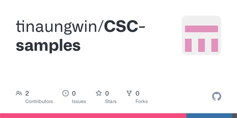 GitHub Tinaungwin CSC Samples