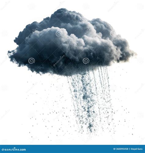 Rainy Cloud Isolated On White Background Stock Illustration Illustration Of Precipitation