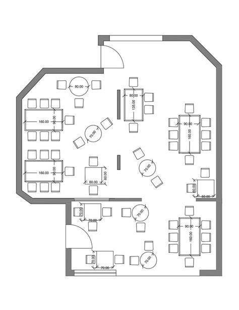 Entry 171 By Amitkumar9001 For Restaurant Table Layout Plan Freelancer