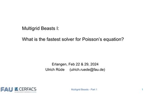 Pdf What Is The Fastest Solver For Poissons Equation