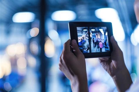 Premium Photo Security Operator Uses Cctv And Facial Recognition For