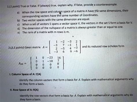 video solution true or false if always true explain why if false