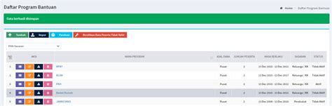 Ubah Status Aktif And Tidak Aktif Pada Program Bantuan Tidak Berfungsi · Issue 5812 · Opensid