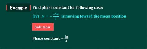 Example Find Phase Constant For Following Case Iv Y −23 A Is Movin